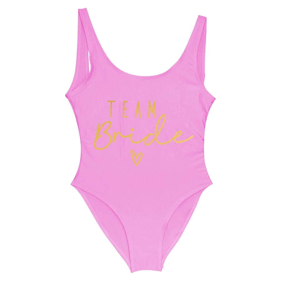 Team Bride One-Piece Bridal Swimwear – Vanityfeel